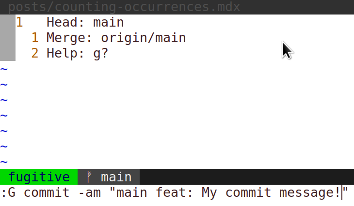 Are You Committing From Vim The Fast Way